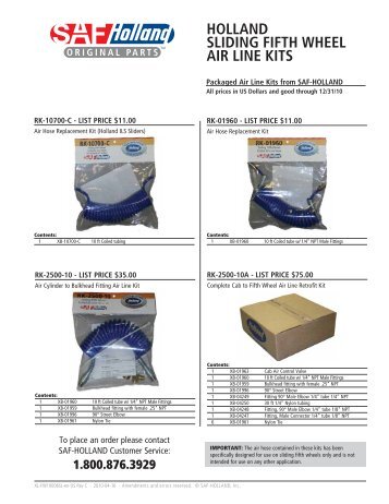 Holland Fifth Wheel Catalog - Pioneer Heavy Duty Parts