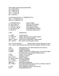 MATH 10C FORMULA SHEET