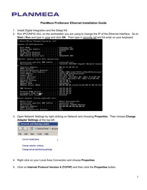 PlanMeca ProSensor Ethernet Installation Guide - FAQ