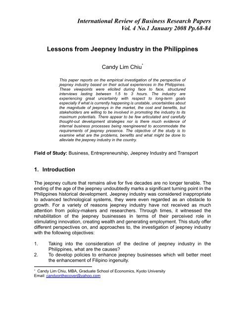 Economic Impact Of Jeepney Modernization In The Philippines ...
