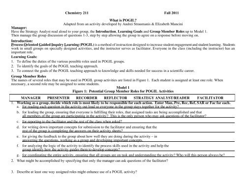 Pogil Process Oriented Guided Inquiry Learning Improves Long Term ...