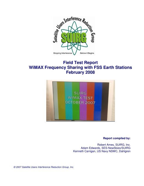 WiMAX Frequency Sharing with FSS Earth Stations - Asia-Pacific ...