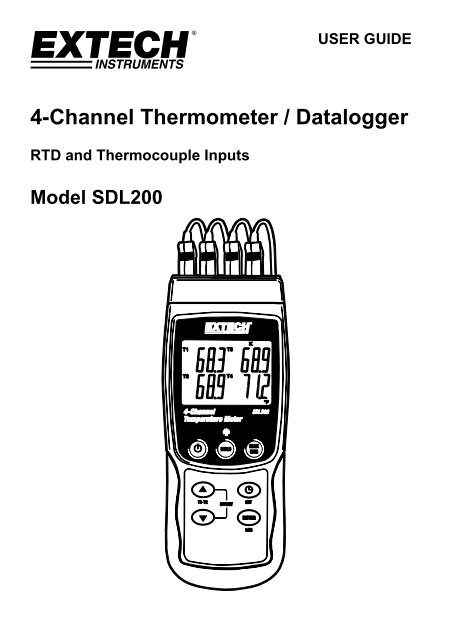 Extech SDL200 Manual - Alpine Components