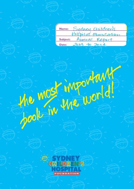 Name: Subject: Date: - Sydney Children's Hospital