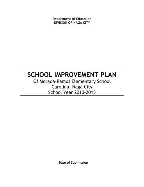 school improvement plan - DepEd Naga City