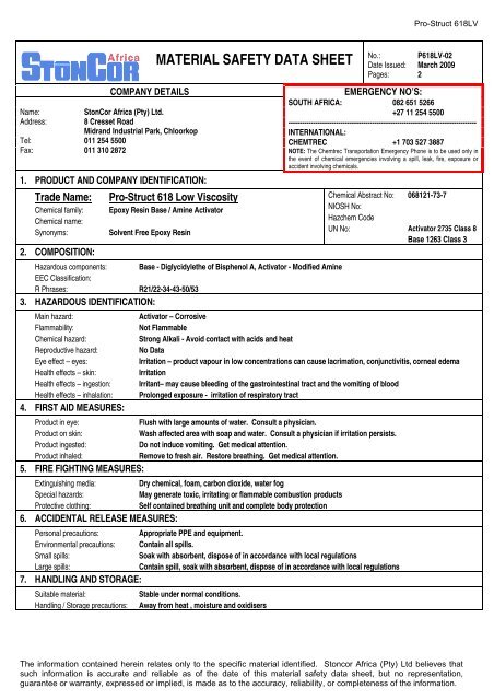 Depitox Safety Data Sheet