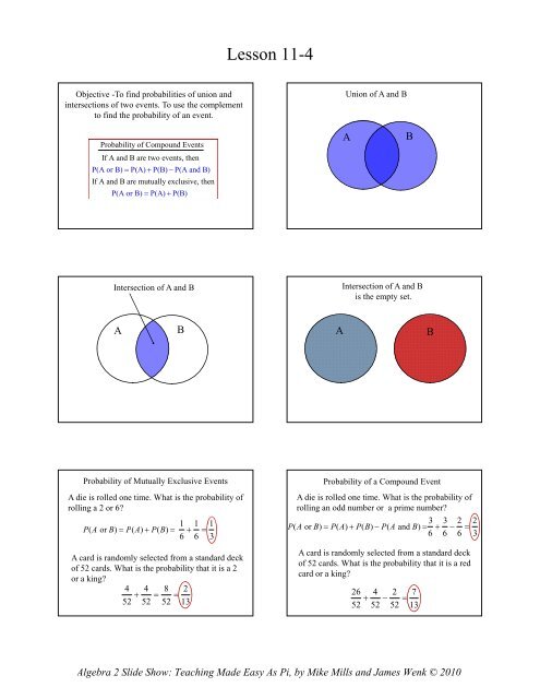 11-4 Compound Events - Math Slide Show
