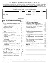 NJ Athletic Pre-Participation Physical Examination Form