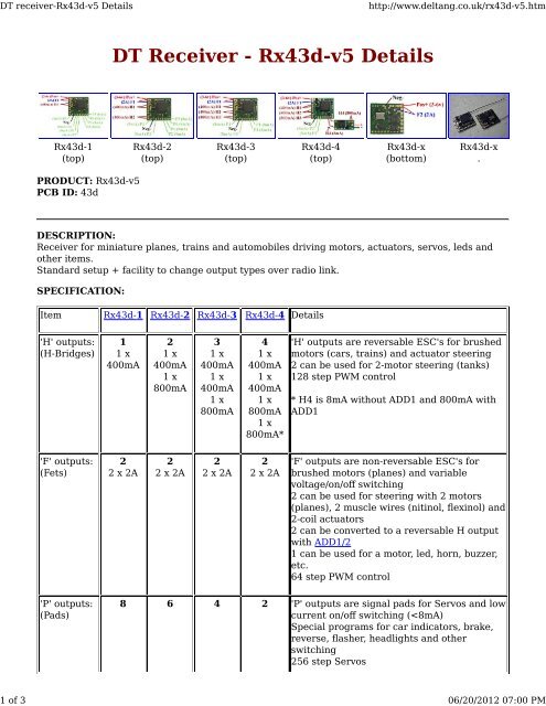 DT Receiver - Rx43d-v5 Details - Micron Radio Control
