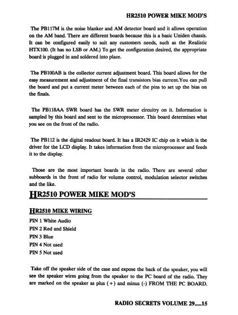 HR2510 POWER MIKE MOD'S - CB Tricks