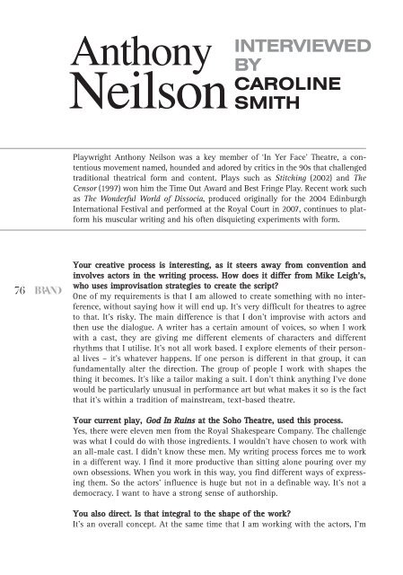 Anthony Neilson: Download PDF sample - BRAND Literary Magazine