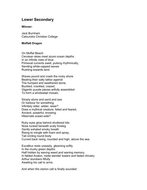 2008 - Dorothea Mackellar Poetry Awards