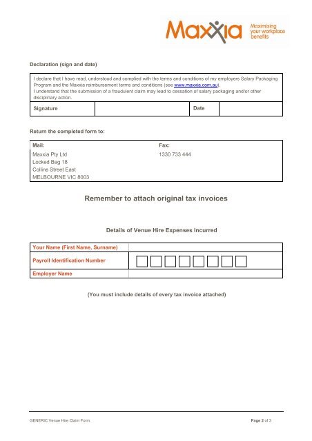 Declaration (sign and dat