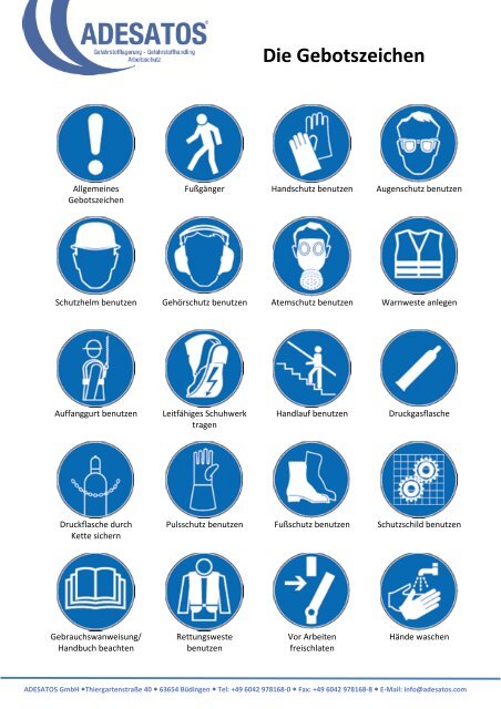 Die Gebotszeichen - ADESATOS.com