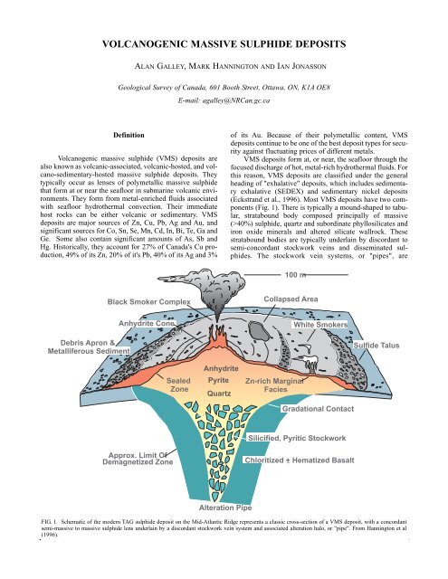 VOLCANOGENIC MASSIVE SULPHIDE DEPOSITS