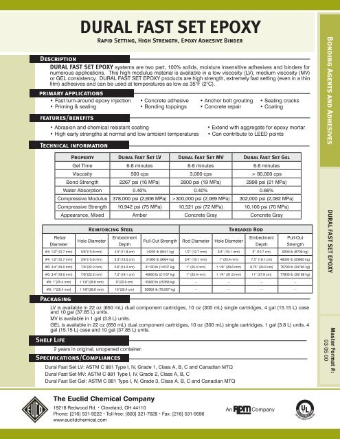 Dural Fast Set Epoxy Gel - Target Building Materials