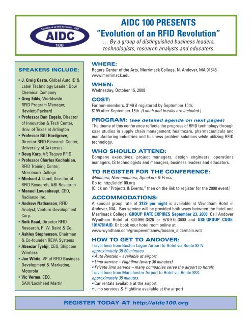 Evolution of an RFID Revolution - AIDC 100