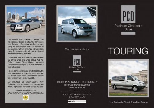 View our Touring Brochure - Platinum Chauffeur Drive