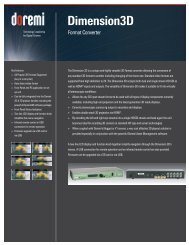 DCP-2000 and DCP-2K4 Field Installer Manual - Doremi Labs