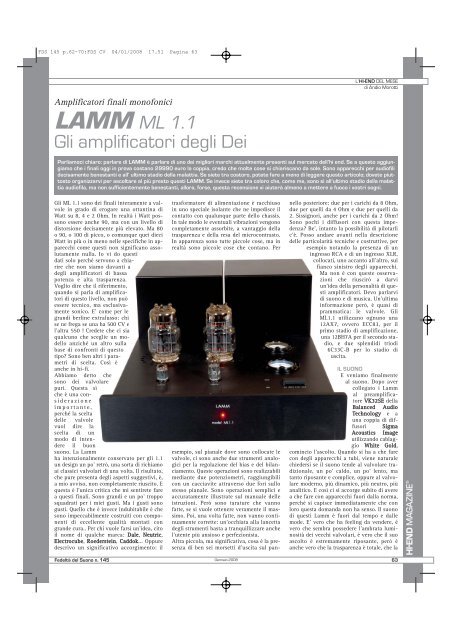 LAMM ML 1.1 - Lamm Industries