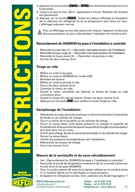 Sélection de l’unité