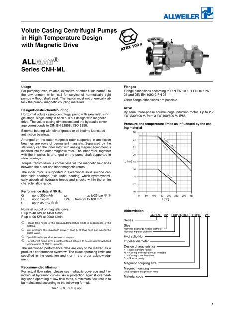 Volute Casing Centrifugal Pumps in High Temperature Design with ...