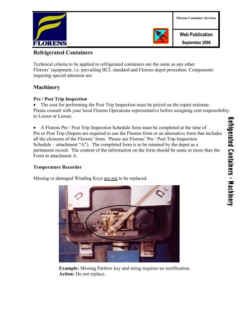 Refrigerated Containers Machinery - Florens Container Services