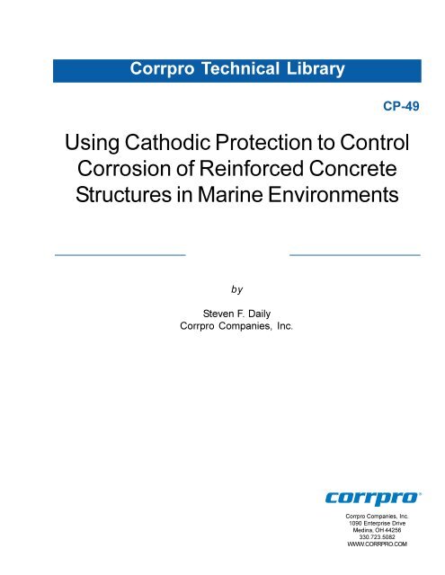 49CP Controlling corrosion of marine concrete ... - Corrpro.Co.UK