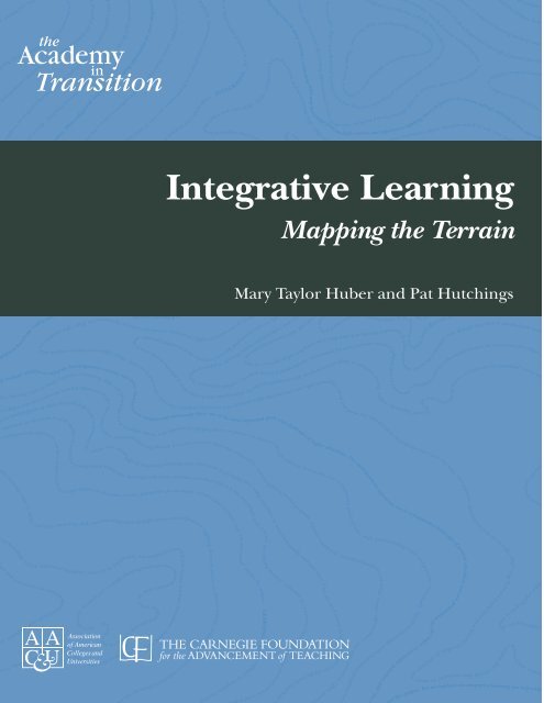 Integrative Learning: Mapping the Terrain