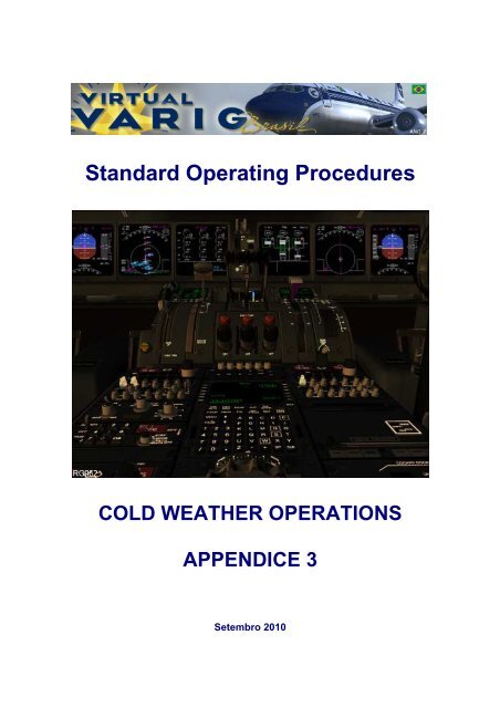 Standard Operating Procedures COLD WEATHER OPERATIONS ...