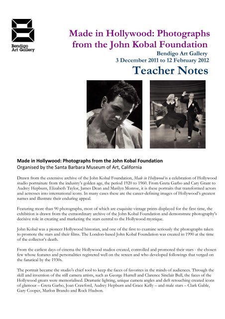 Made in Hollywood: Photographs from the John Kobal Foundation