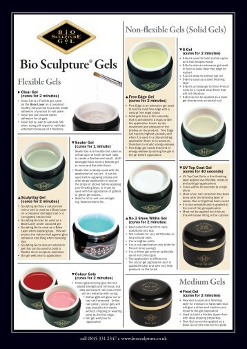 BIO SCULPTURE GEL COLOR CHART