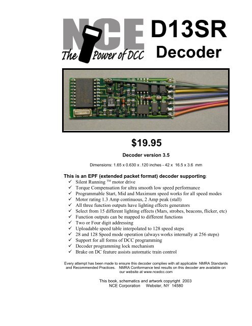 D13SR - Decoder - NCE