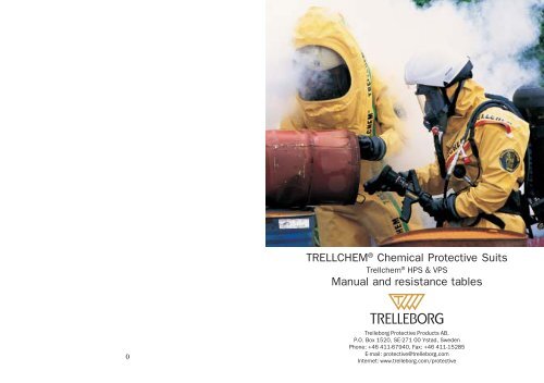 TRELLCHEMÂ® Chemical Protective Suits Manual and resistance ...