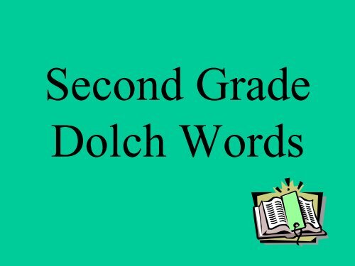 Second Grade Dolch words