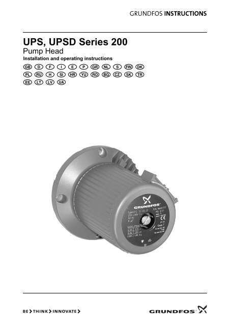 Grundfos UPS, UPSD 200, pump head