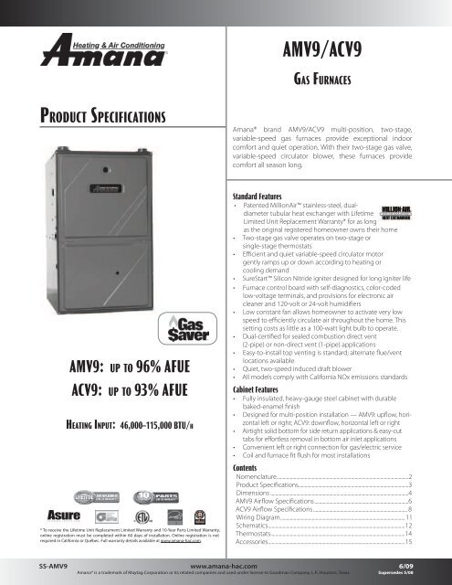 amV9/acV9 - Amana HAC