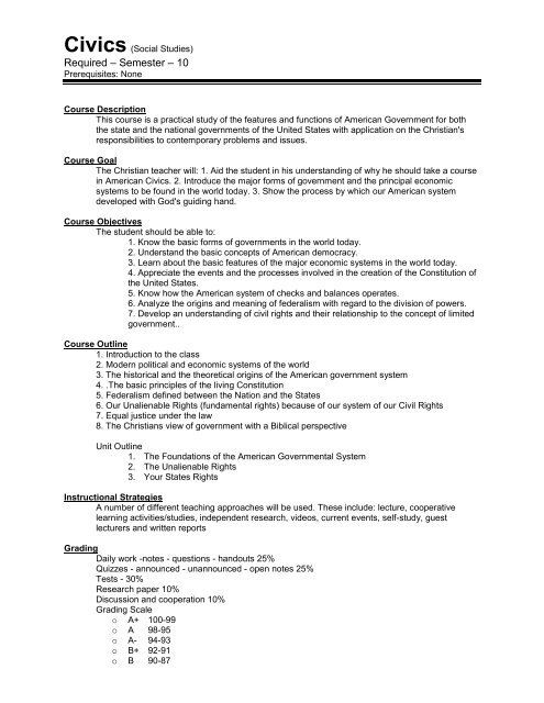 Course Syllabus - Civics.pdf - Luther High School