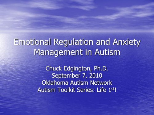 Emotional Regulation and Anxiety Management in Autism