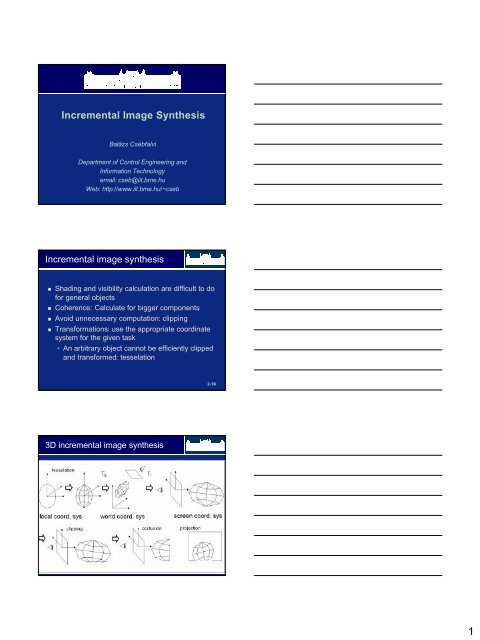 Incremental Image Synthesis Incremental Image Synthesis
