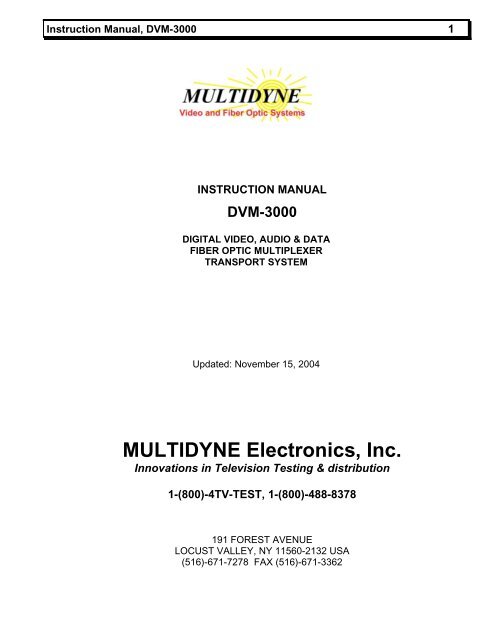 DVM-3000 - Multidyne