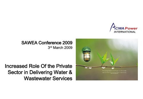 ACWA Power International - Saudi Arabian Water Environment ...