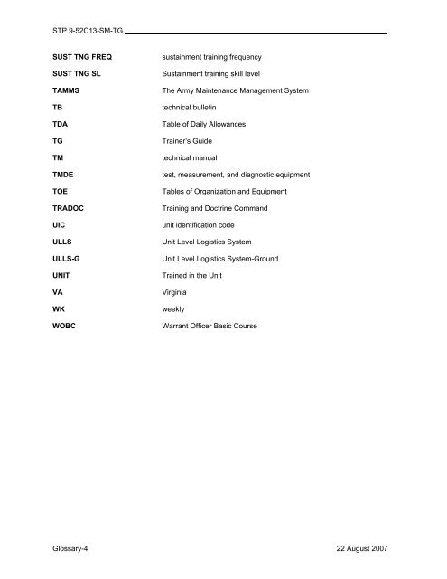 STP 9-52C13-SM-TG SUST TN