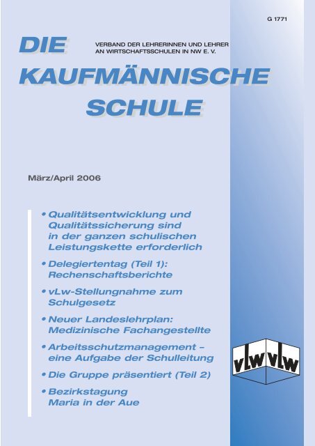 DIE KAUFMÃ NNISCHE SCHULE DIE ... - vLw NRW eV