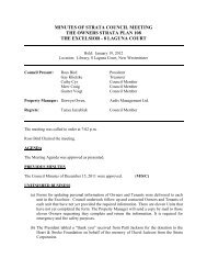 STRATA COUNCIL MEETING MINUTES STRATA PLAN LMS108 ...