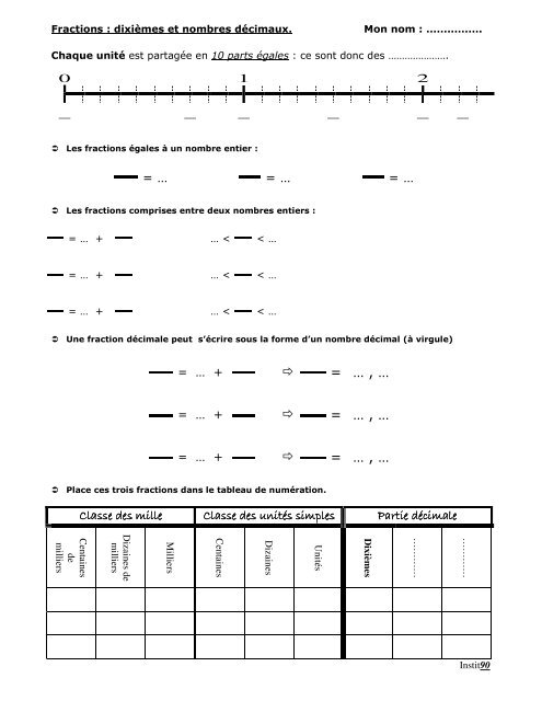 ecrire une fraction sous forme d'un entier et d'une fraction inférieure ? 1