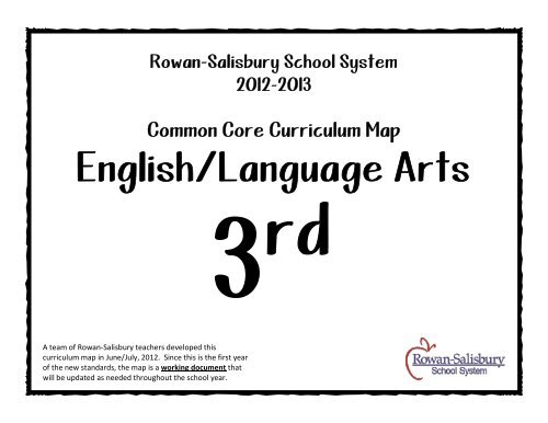 3rd Grade ELA Curriculum Map - Rowan-Salisbury School System