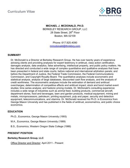 Full CV (PDF) - Berkeley Research Group