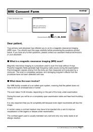 MRI PROCEDURE SCREENING AND CONSENT FORM