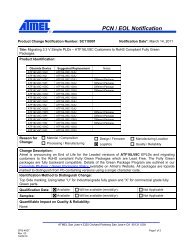 PCN/EOL Notification Form - ineltek